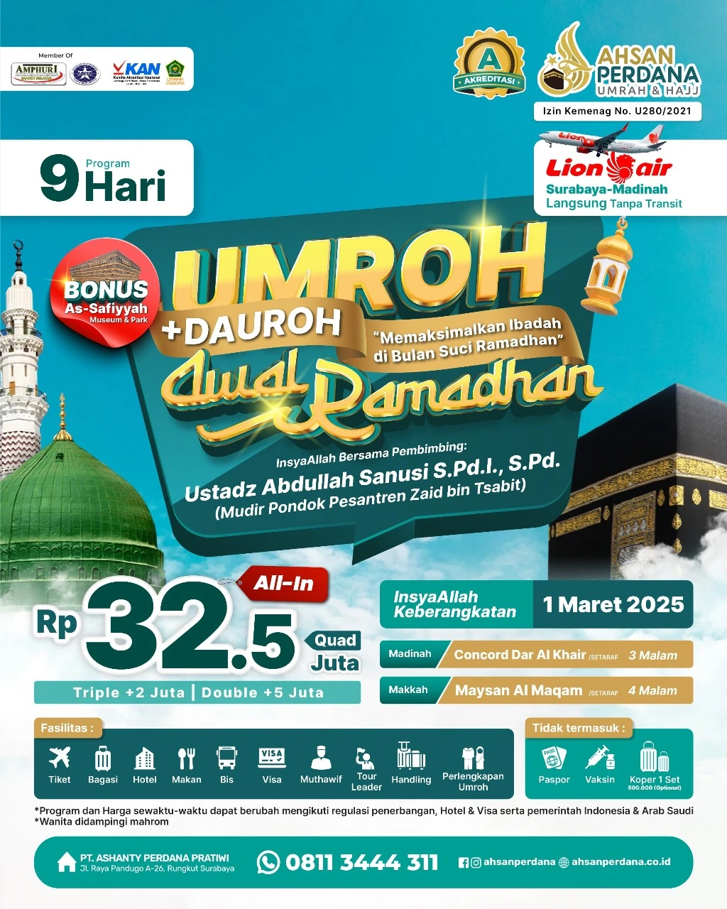 Paket Umroh Surabaya 2025 - Ahsan Perdana